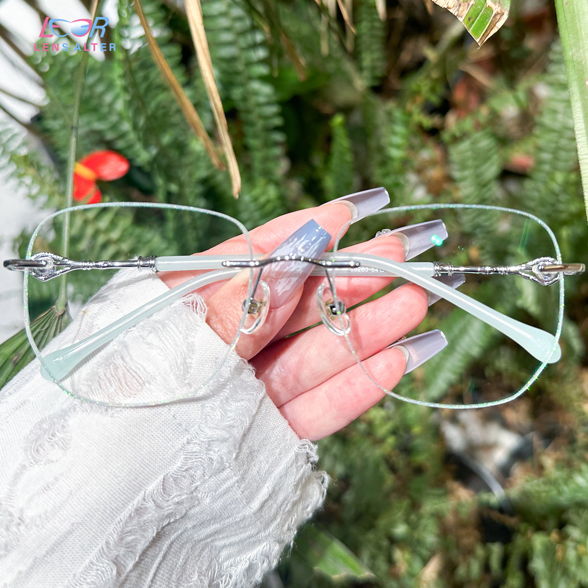 Mambo Silver Rimless Eyeglasses | LensAlter.com – Lensalter