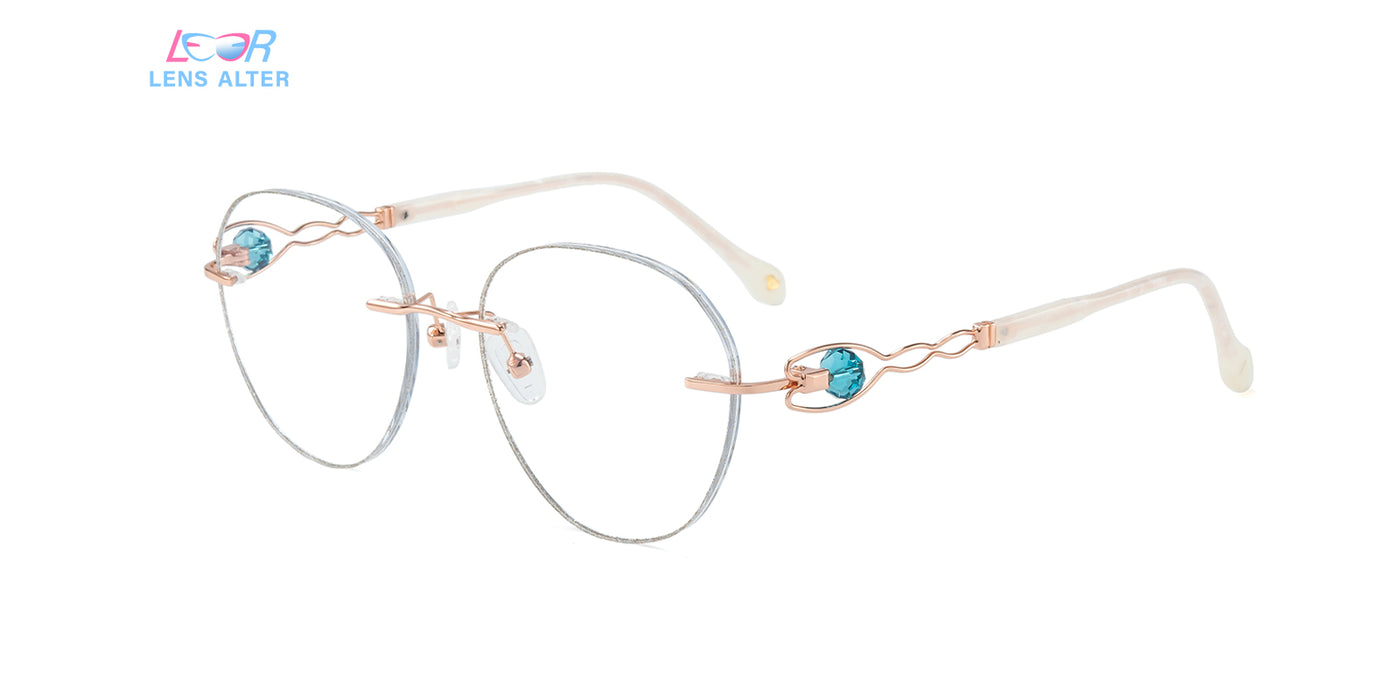Luna Silver Rimless Eyeglasses – Lensalter