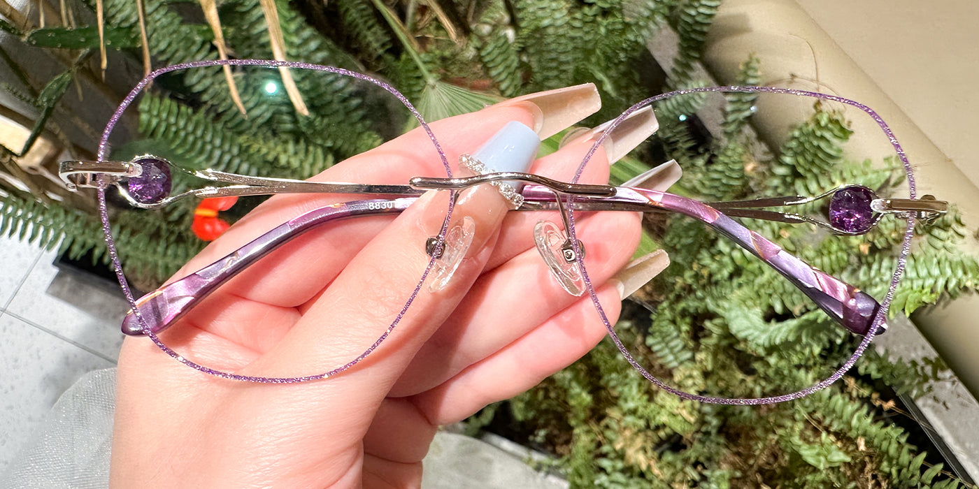 Aria Geometric Rimless Eyeglasses For Women | LensAlter.com – Lensalter