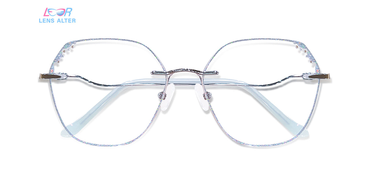 Elsa Silver Rimless Eyeglasses – Lensalter
