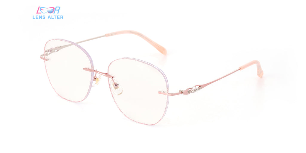 Amber Golden Rimless Eyeglasses – Lensalter
