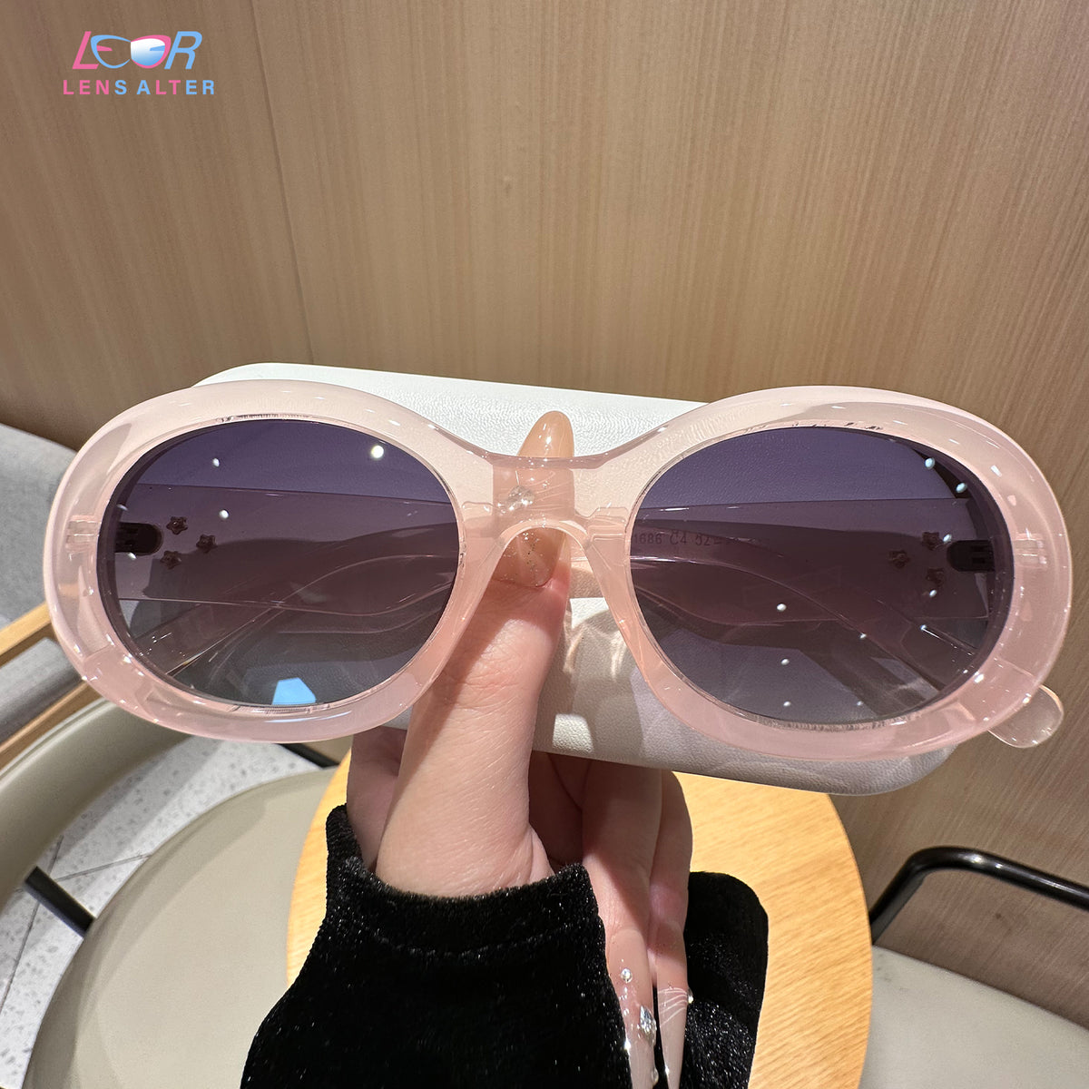 Winnie Pink Oval Sunglasses For Women | LensAlter.com – Lensalter