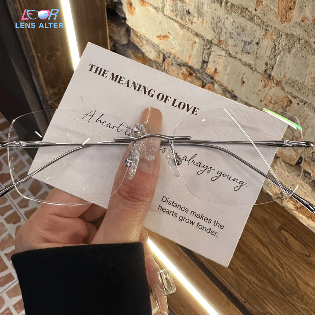 Megan Silver Rimless Eyeglasses For Women | LensAlter.com – Lensalter