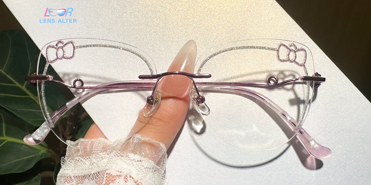 Hello Kitty Purple Rimless Glasses | LensAlter.com – Lensalter