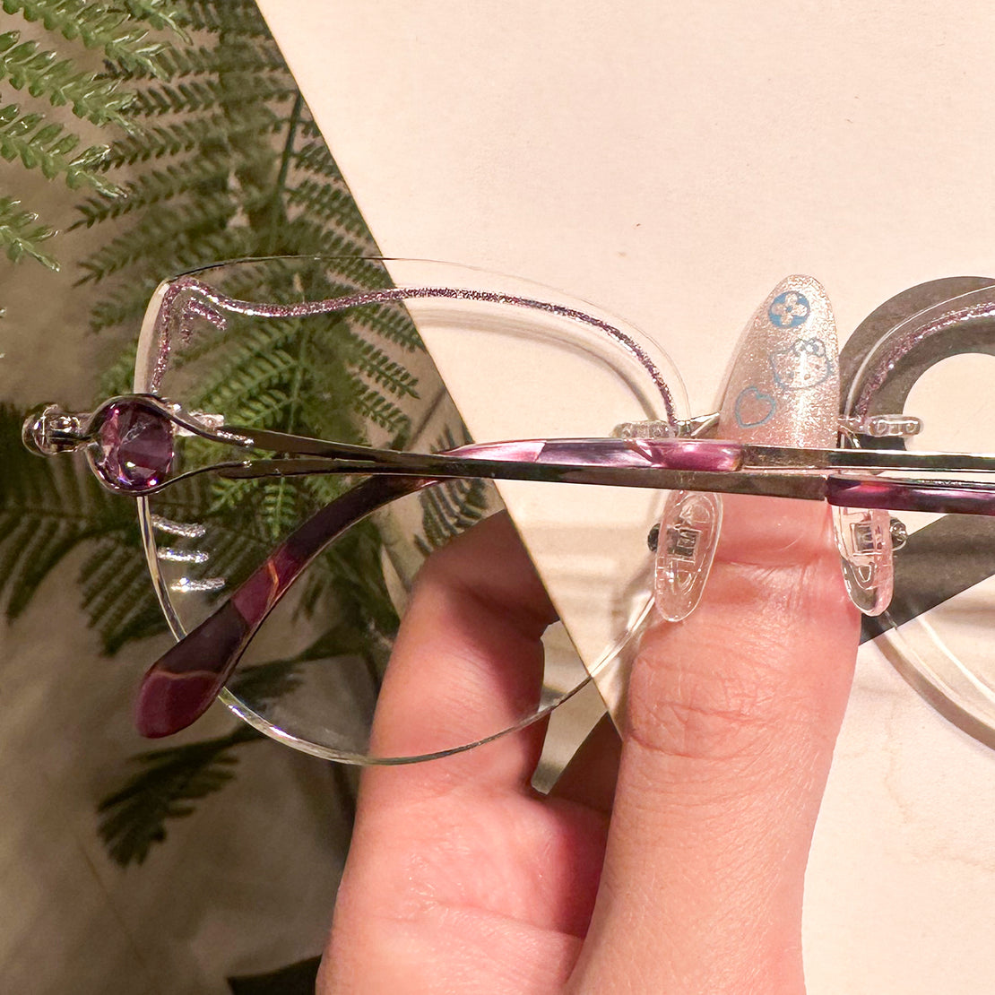 Meow Pink Rimless Eyeglasses For Women | LensAlter.com – Lensalter