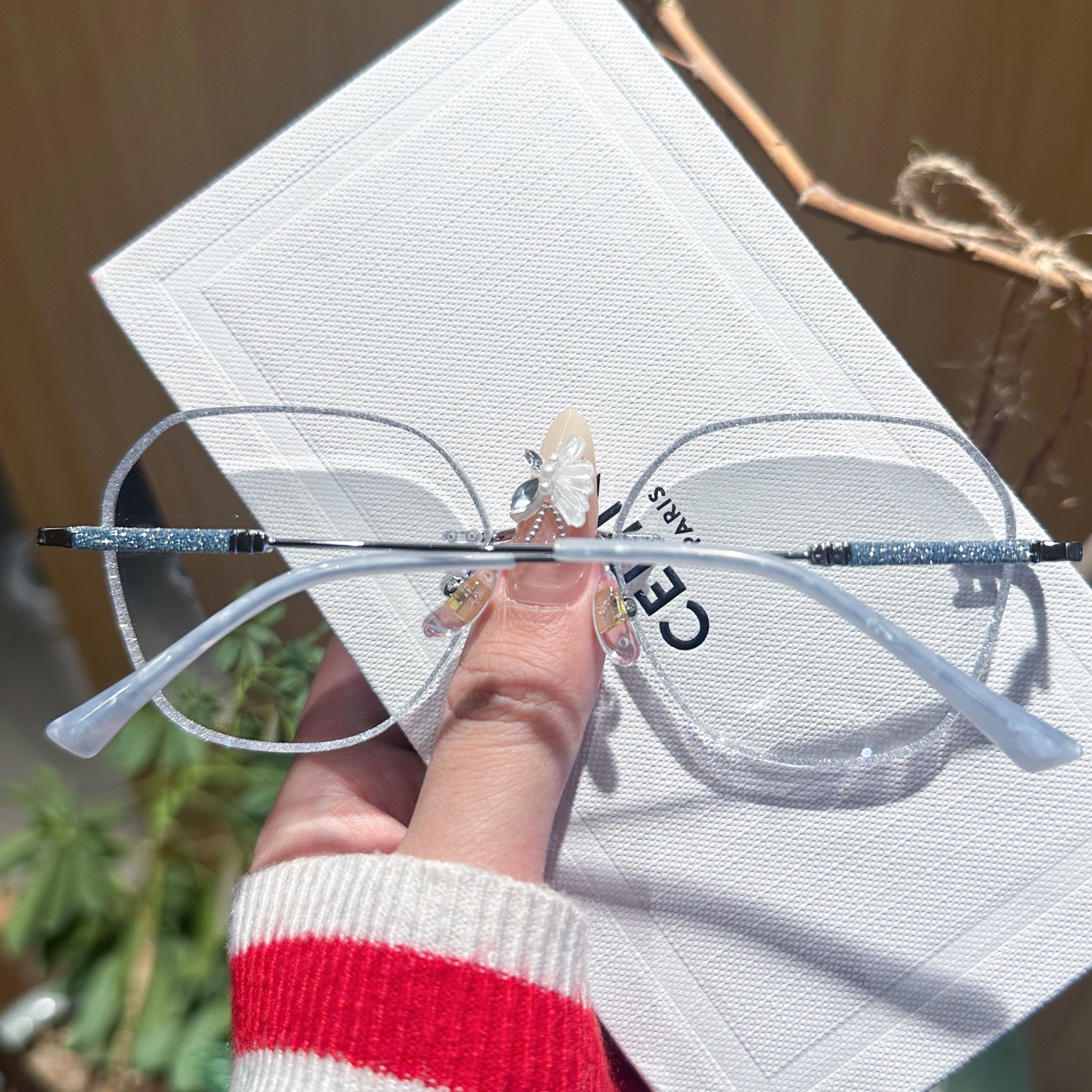 Lydia Silver Rimless Eyeglasses For Women | LensAlter.com – Lensalter