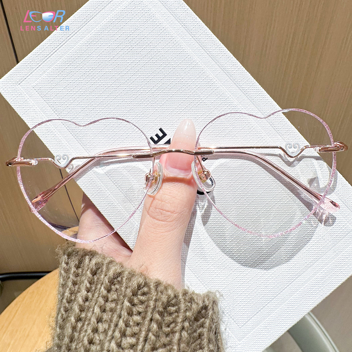 Lovie Pink Heart Eyeglasses For Women | LensAlter.com – Lensalter
