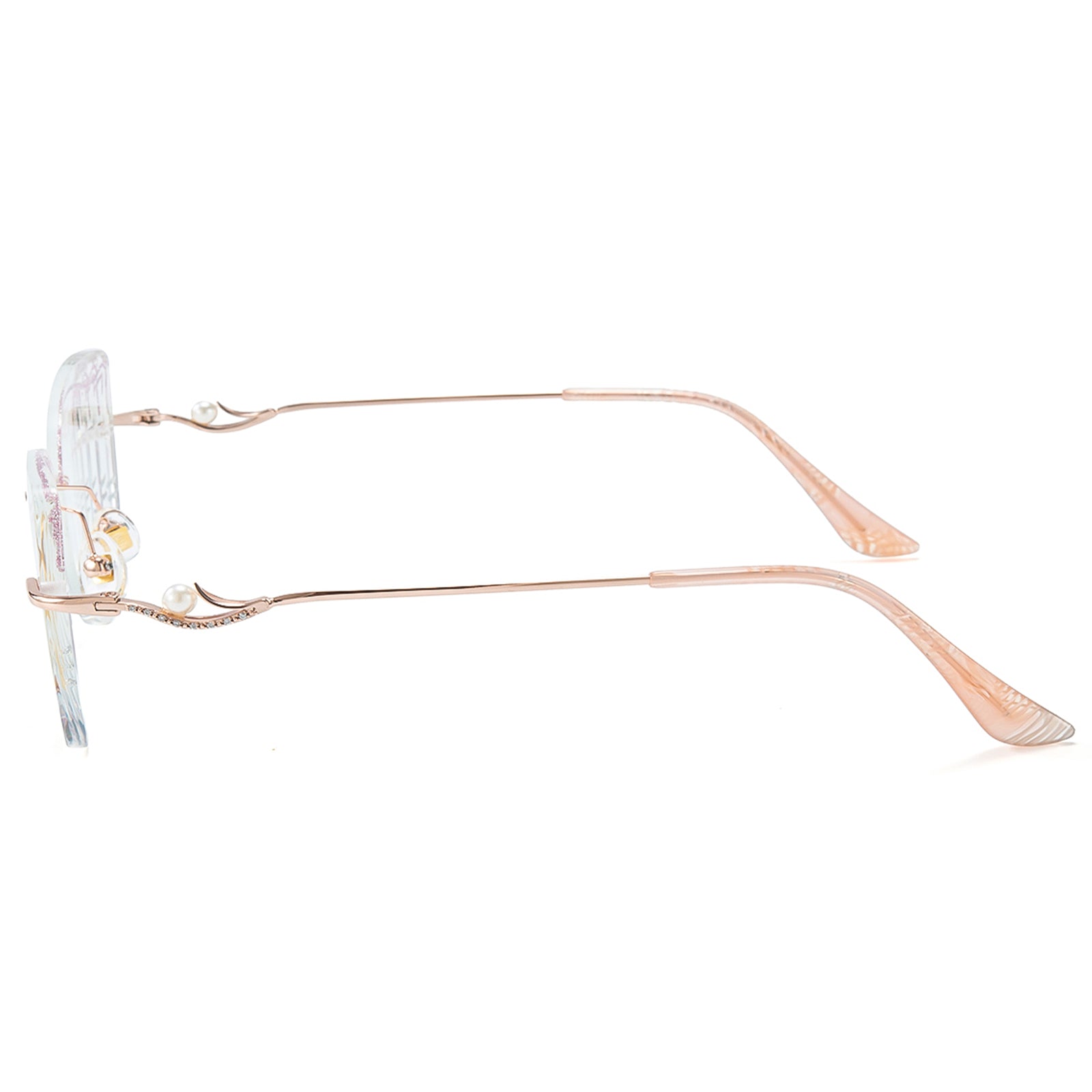Meow Pink Rimless Eyeglasses For Women | LensAlter.com – Lensalter