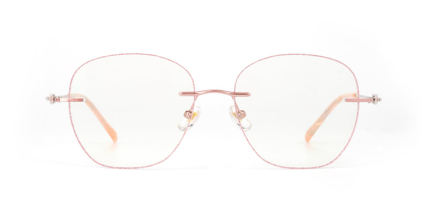 Amber Rimless Eyeglasses For Women | LensAlter.com – Lensalter