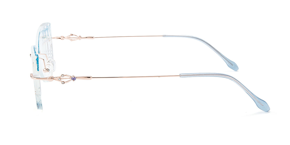 Meow Pink Rimless Eyeglasses For Women | LensAlter.com – Lensalter