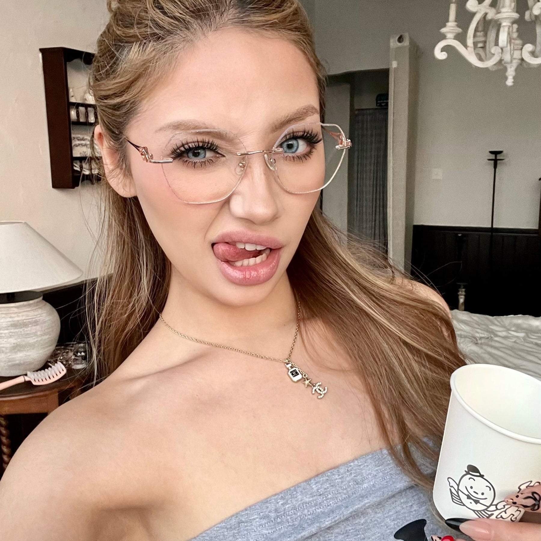 Aria Geometric Rimless Eyeglasses For Women | LensAlter.com – Lensalter