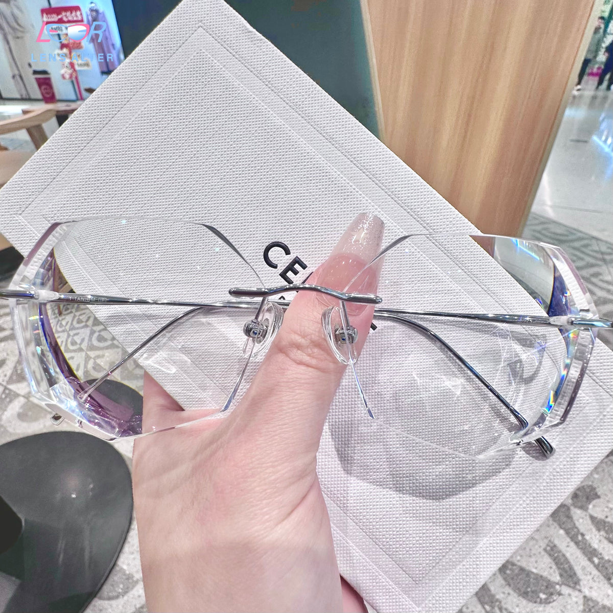 Laura Silver Rimless Eyeglasses For Women | LensAlter.com – Lensalter